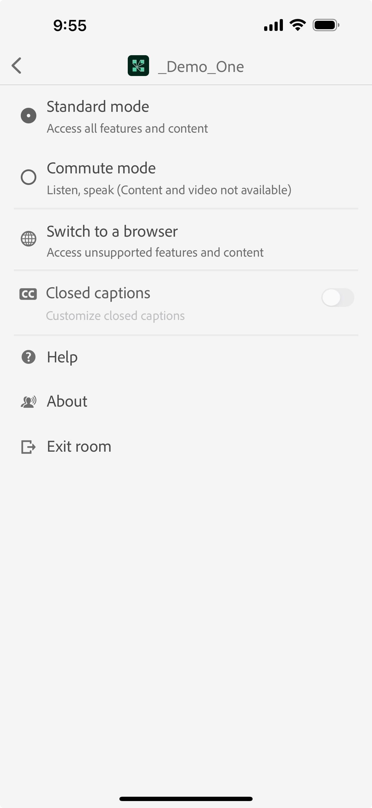 Use pods in the Adobe Connect mobile app